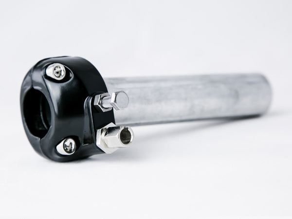 Throttle, Doherty-style, Single Cable, Black with Grips, 1" | Custom ...